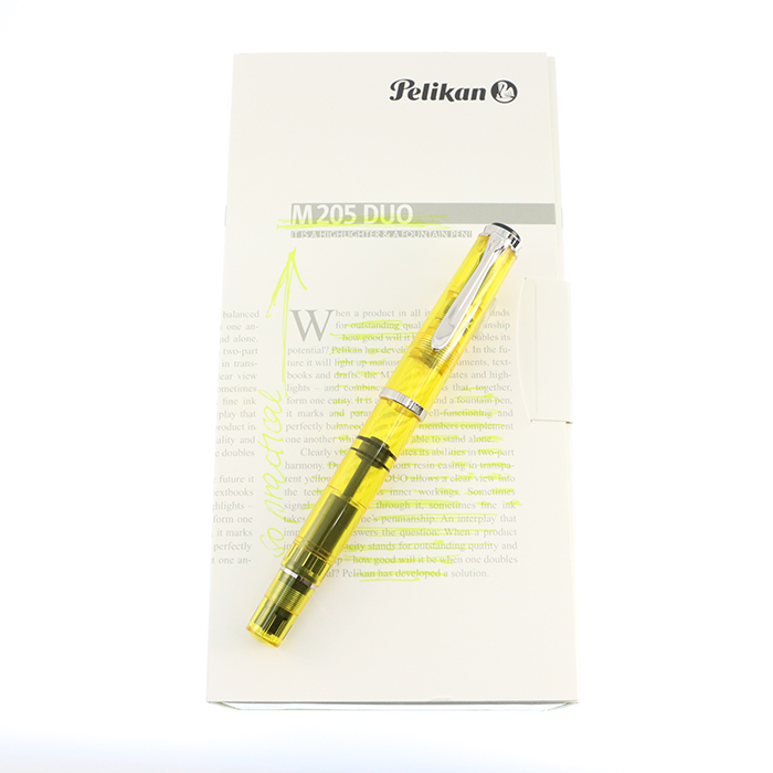 (中古)Pelikan ペリカン 万年筆 M205 DUO デモンストレーター イエロー BB（商品ID：3717019089656）詳細 ...
